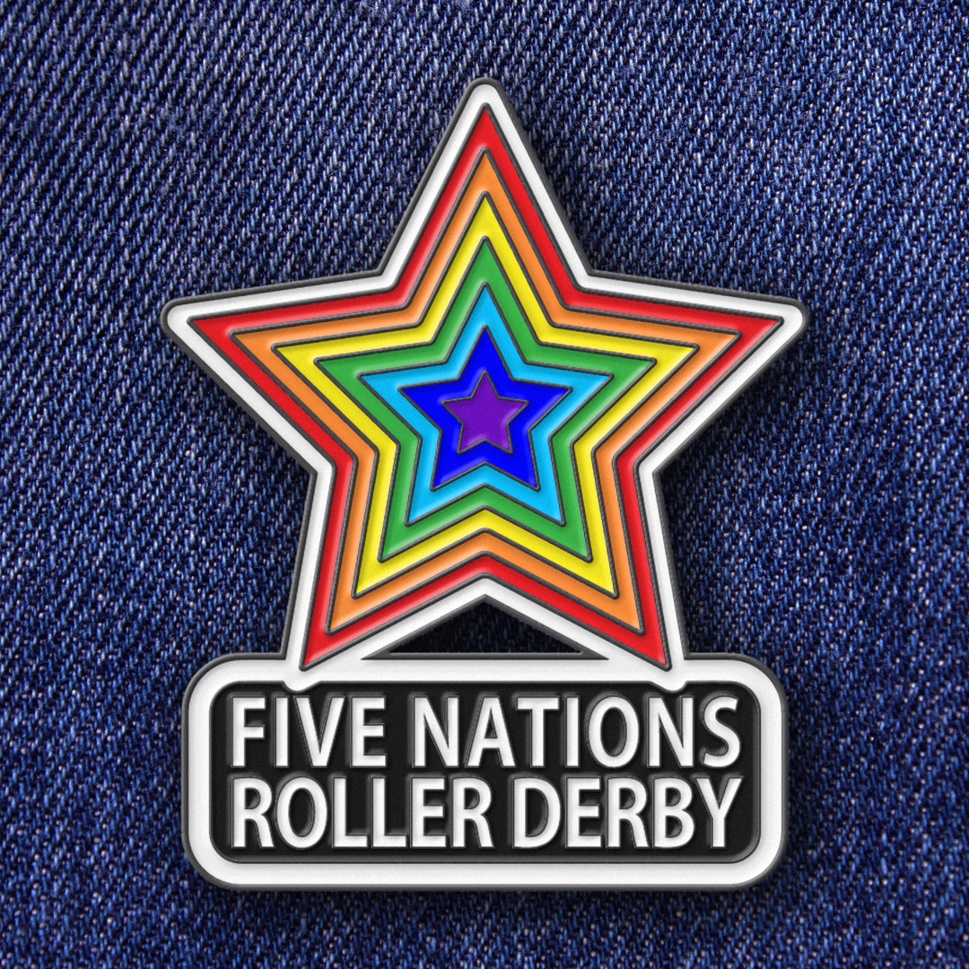 Enamel Pin – Five Nations Roller Derby